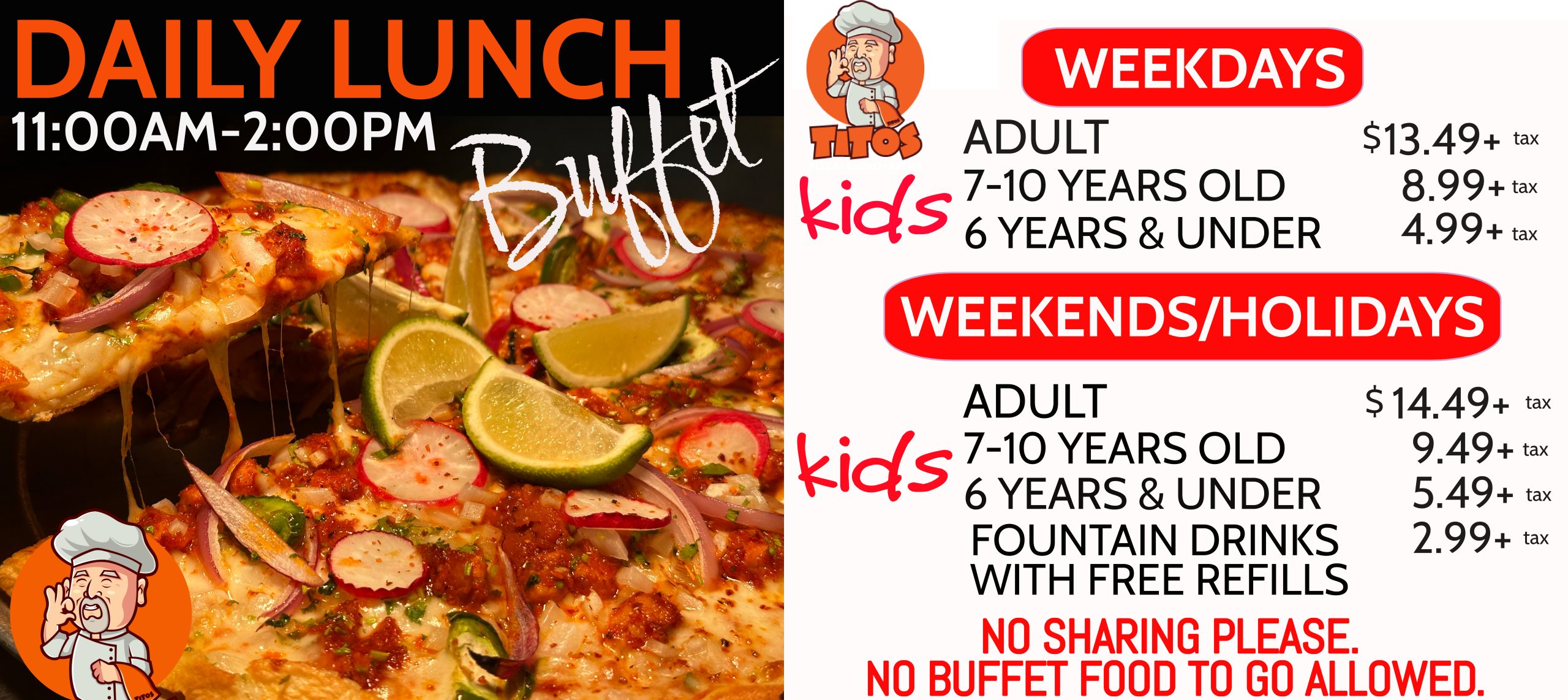 DAILY LUNCH BUFFET – Titos Bistro